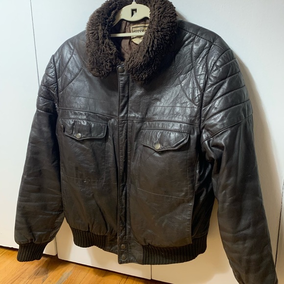 Chess King | Jackets & Coats | Vintage Chess King Leather Bomber Jacket ...